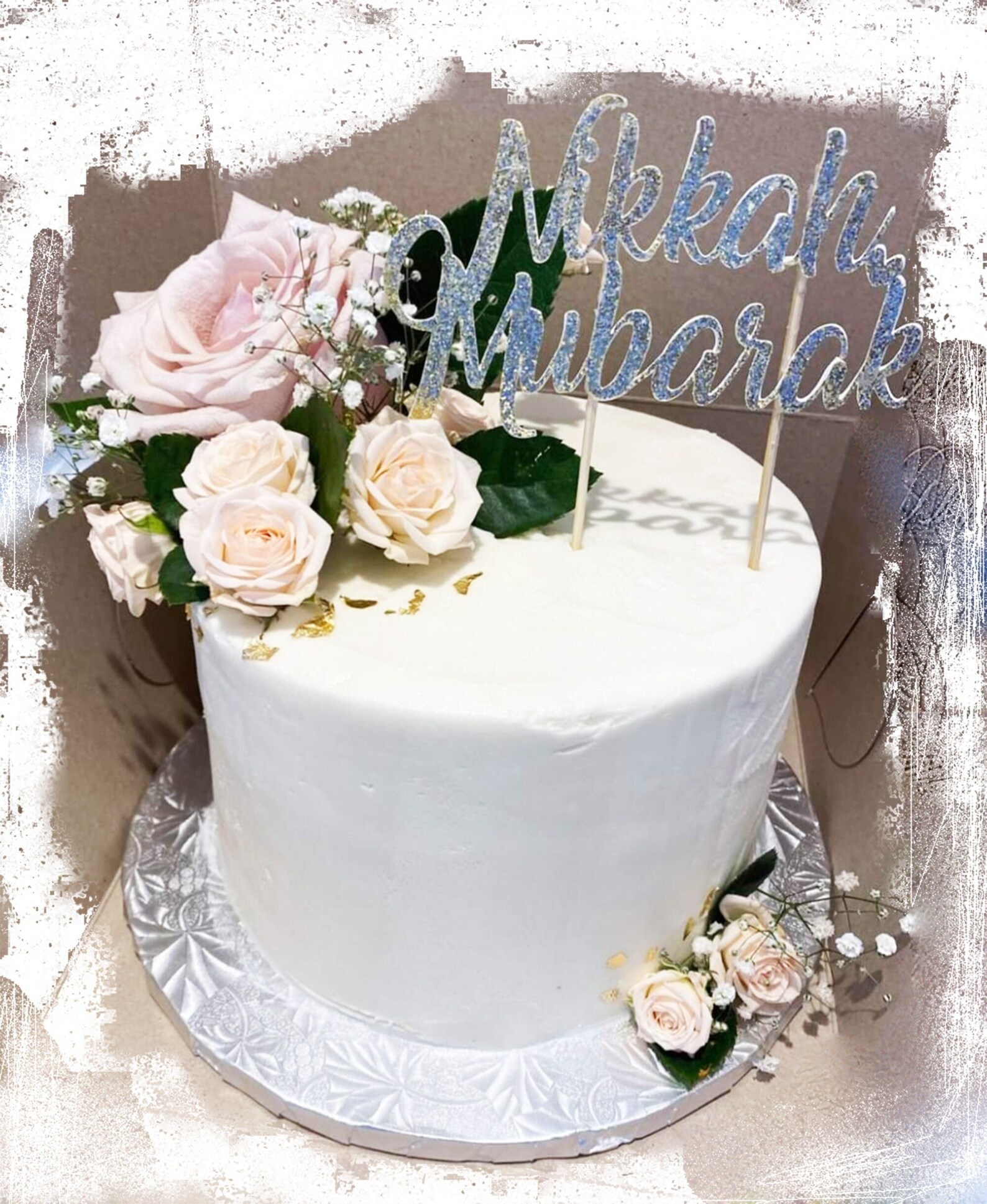 Nikkah Mubarak Wedding Cake Topper| Islamic Wedding Cake Decoration ...