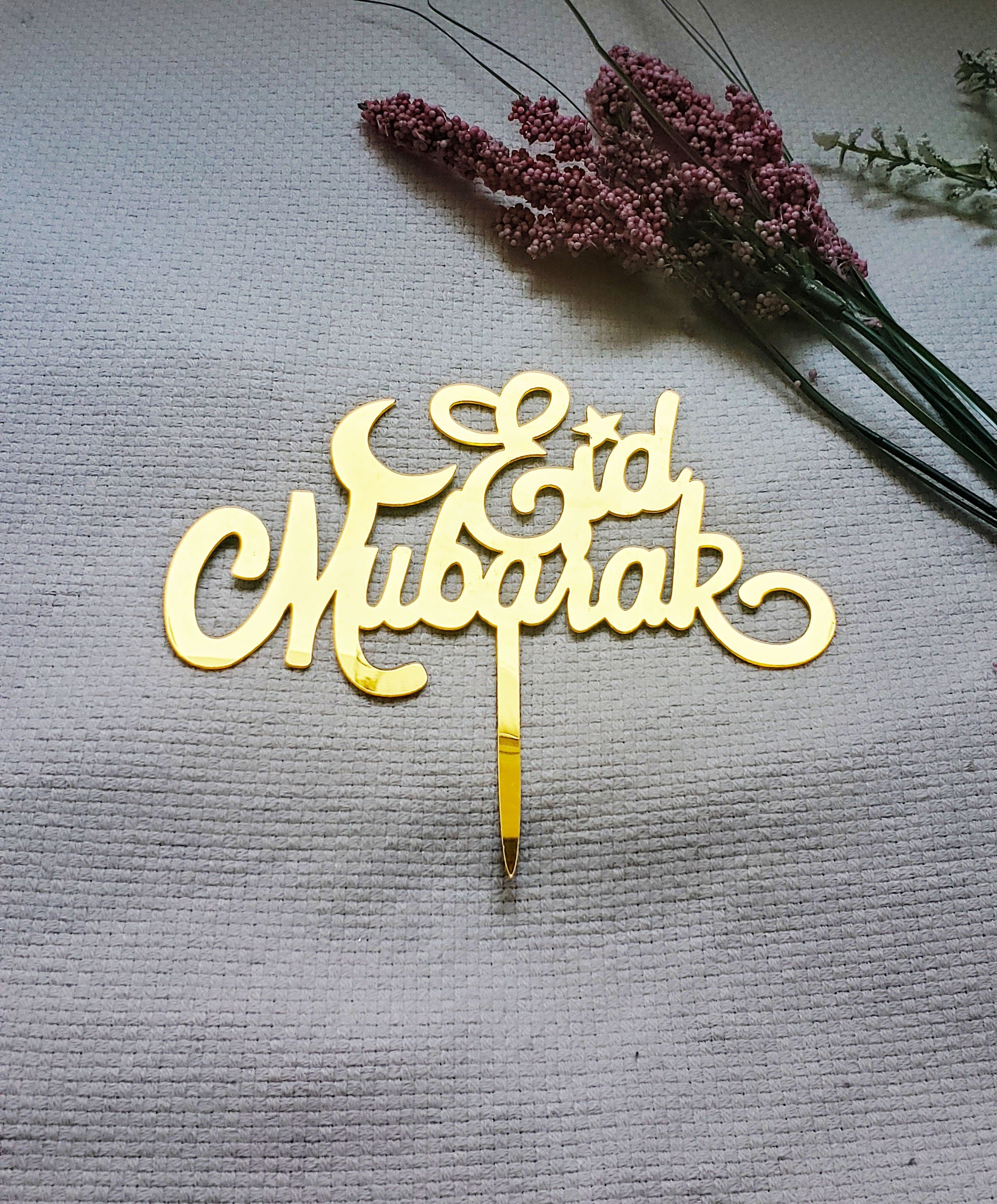 Eid Mubarak Acrylic Cake Topper, Eid Party Decorations, Eid Mubarak ...