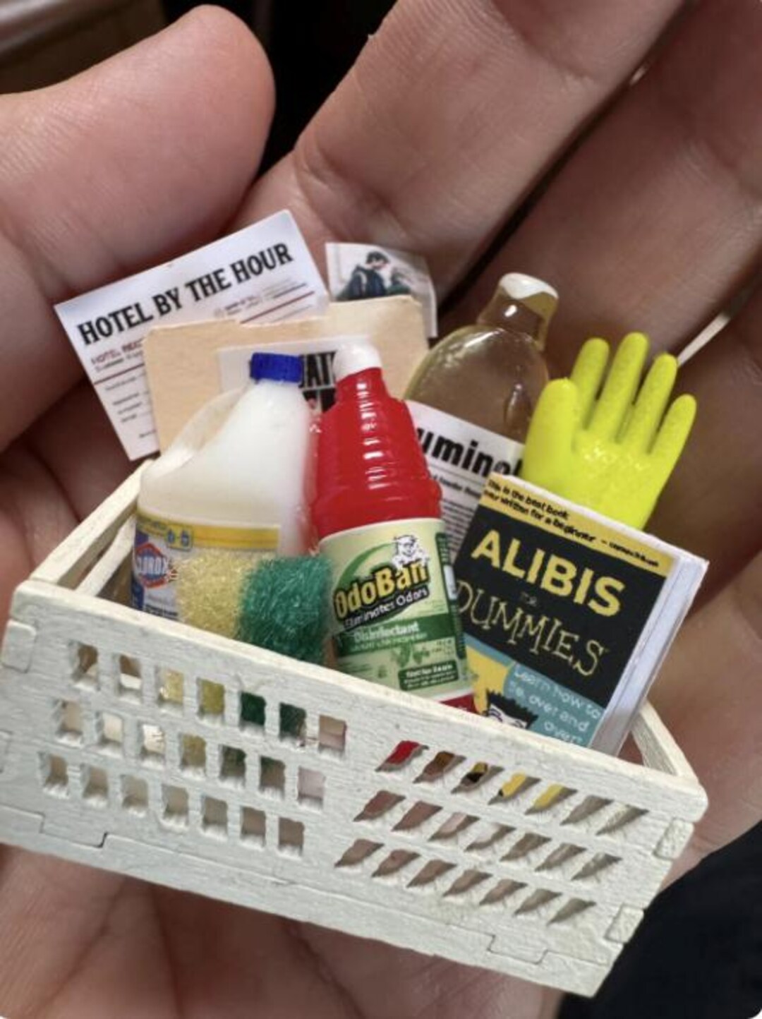 Dollhouse Miniature Crime Scene Clean up Kit, Dollhouse Crime, Kitchen ...