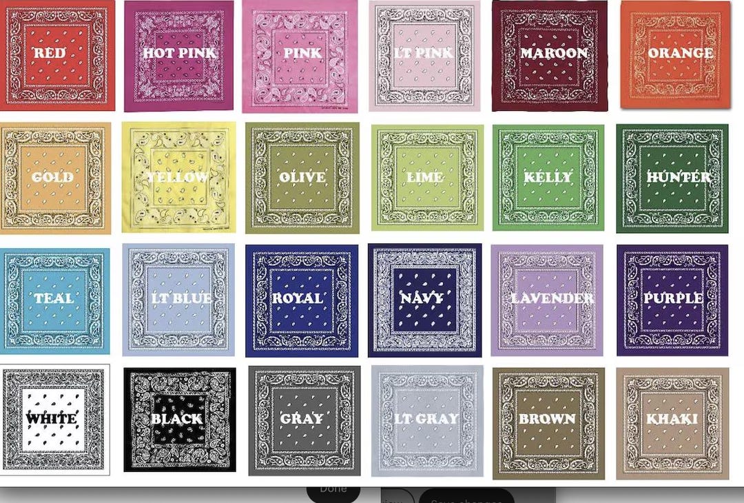 Miniature Bandana 1/12 Bandana 1/6 Scale Handkerchief One Sided ...