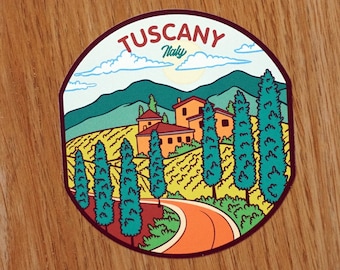 Tuscany Toscana Italy Map Sticker Flag for Laptop Book Fridge Guitar ...