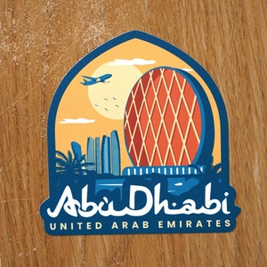 Abu Dhabi UAE Vinyl Sticker Decal, Scrapbook, Waterbottle, Luggage ...