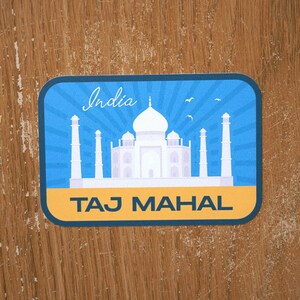 Taj Mahal India Vinyl Sticker Decal, Scrapbook, Waterbottle, Luggage ...