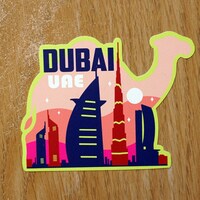 Abu Dhabi United Arab Emirates Souvenir Vinyl Bubble Free Souvenir Kiss ...