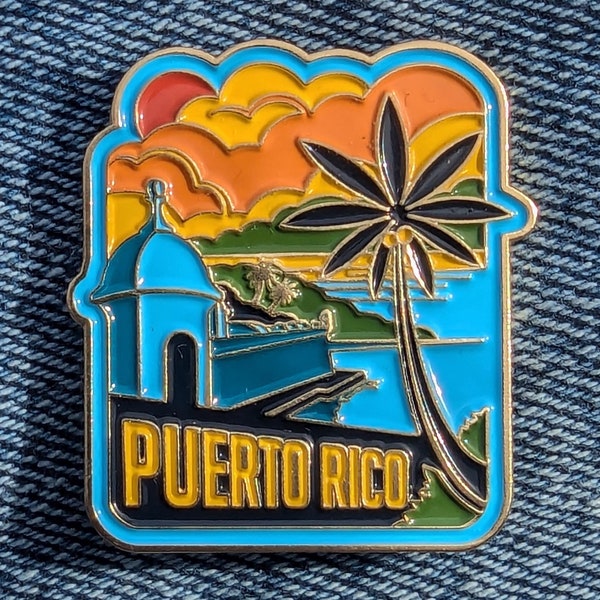 Puerto Rico Pin - Etsy