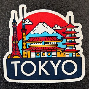 Tokyo Japan 3" Vinyl Sticker Decal for Luggage, Waterbottle Laptop ...