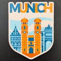 Munich Sticker, City Sticker Vinyl Decal, for Laptop Car, Book, Water ...