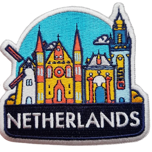 The Netherlands Travel Patch Embroidered Iron on Sew on Badge - Etsy