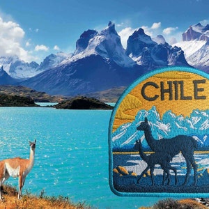 Chile Travel Patch Embroidered Iron on Sew on Badge Souvenir Applique Motif Flag City Country - Etsy
