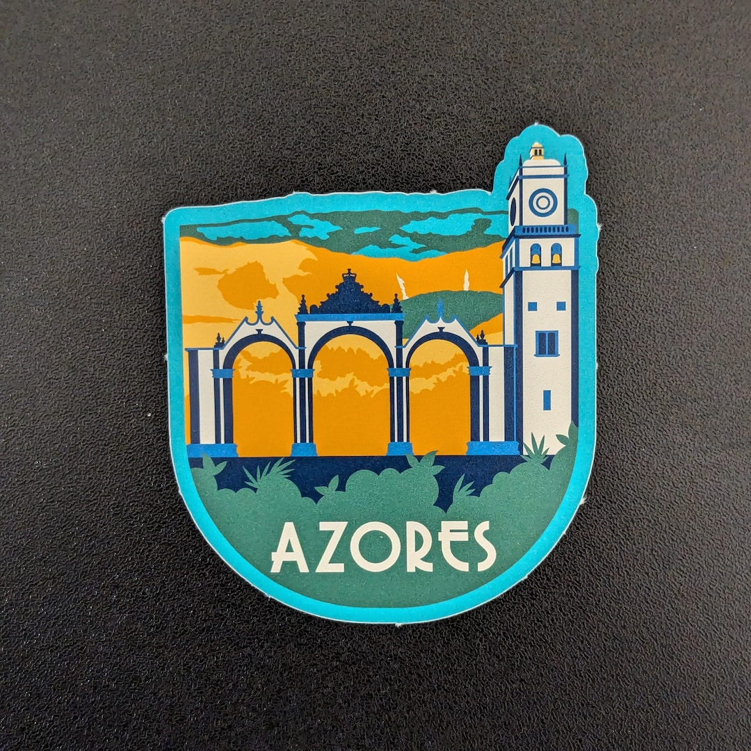 Azores Portugal 3" Vinyl Sticker Decal for Travel Luggage, Laptop ...