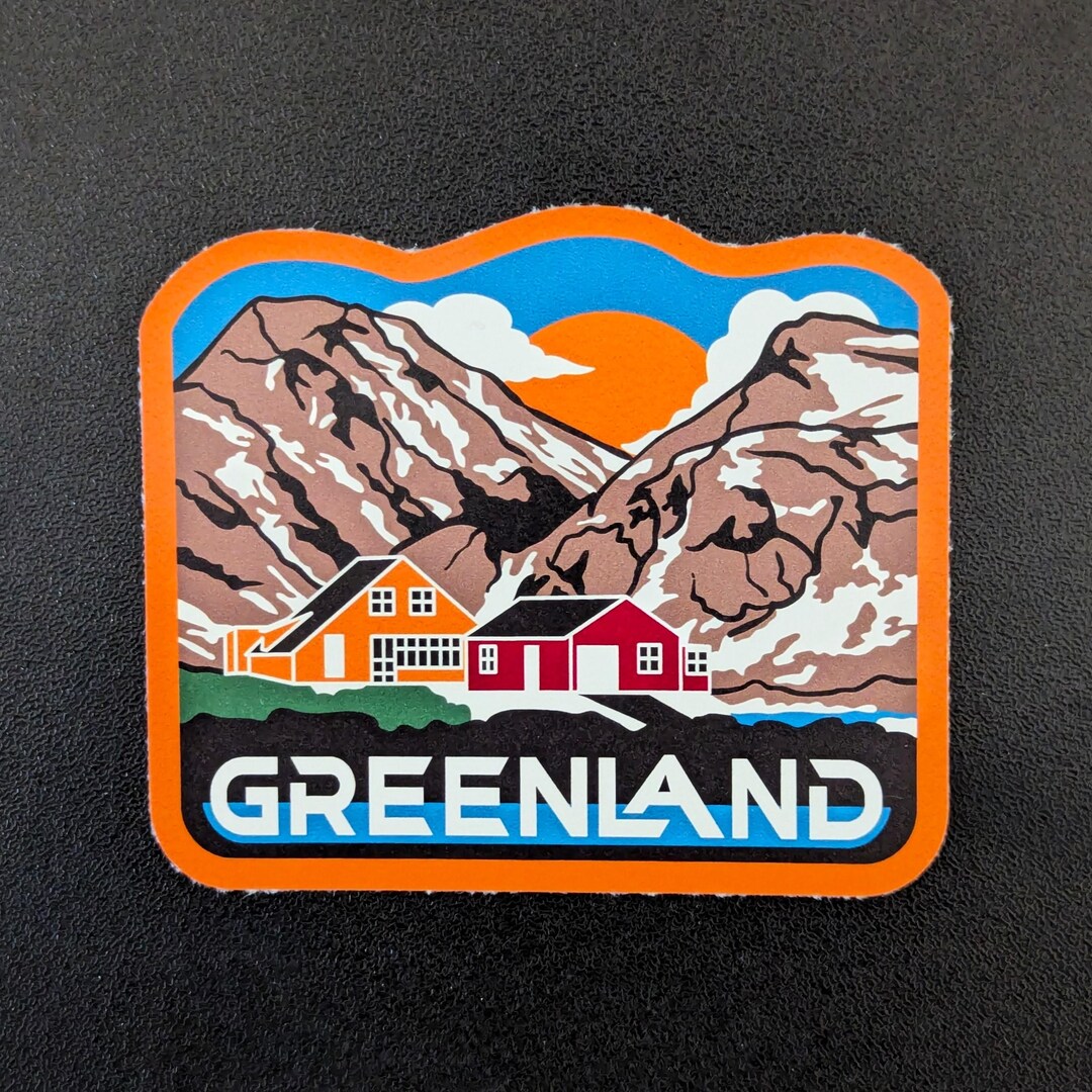 Greenland 3" Vinyl Sticker Decal for Luggage, Waterbottle Laptop ...