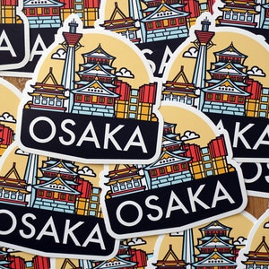 Osaka Japan Vinyl Sticker Decal Luggage Laptop Notebook Journal Gift ...