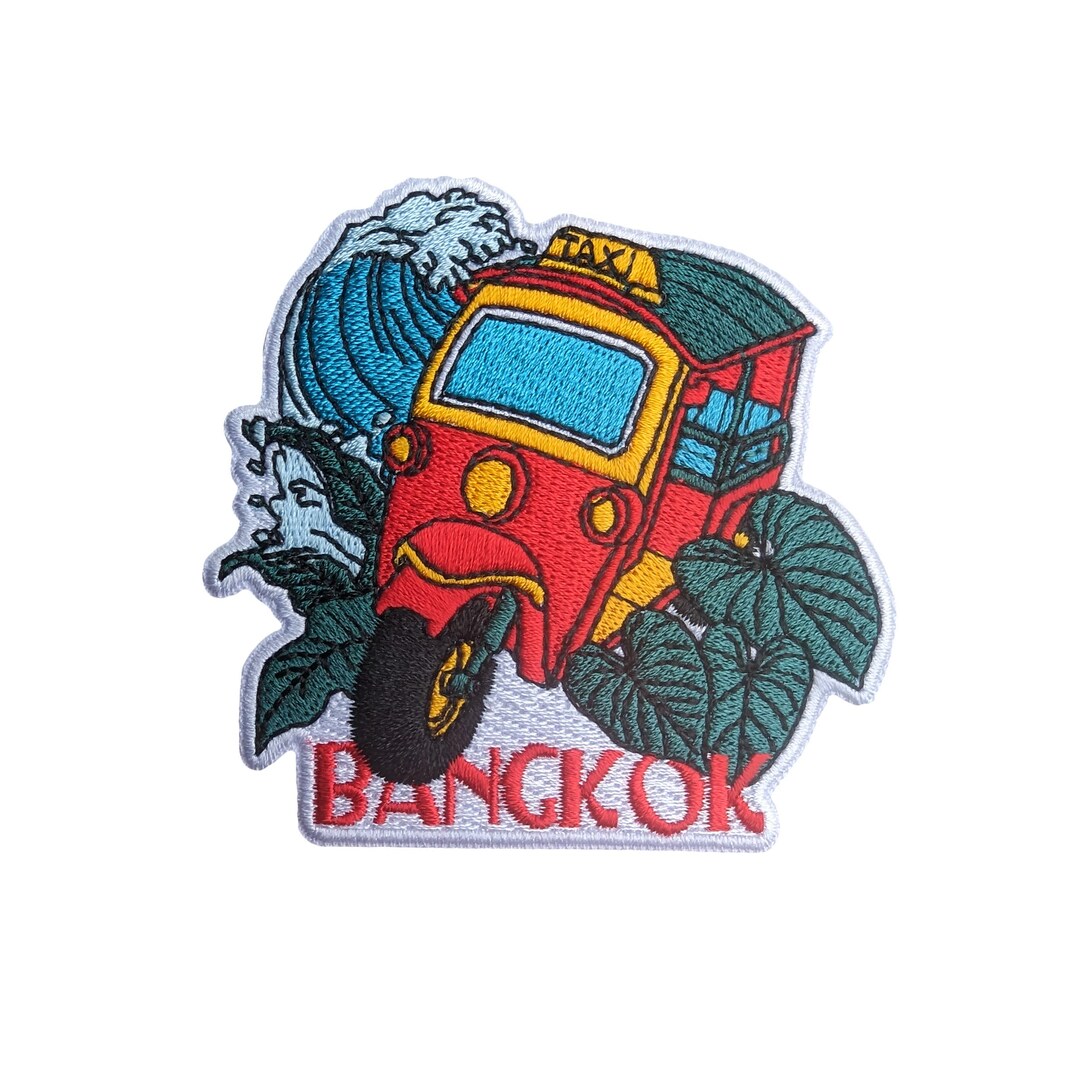 Bangkok Thailand Travel Patch Embroidered Iron on Sew on Badge Souvenir ...