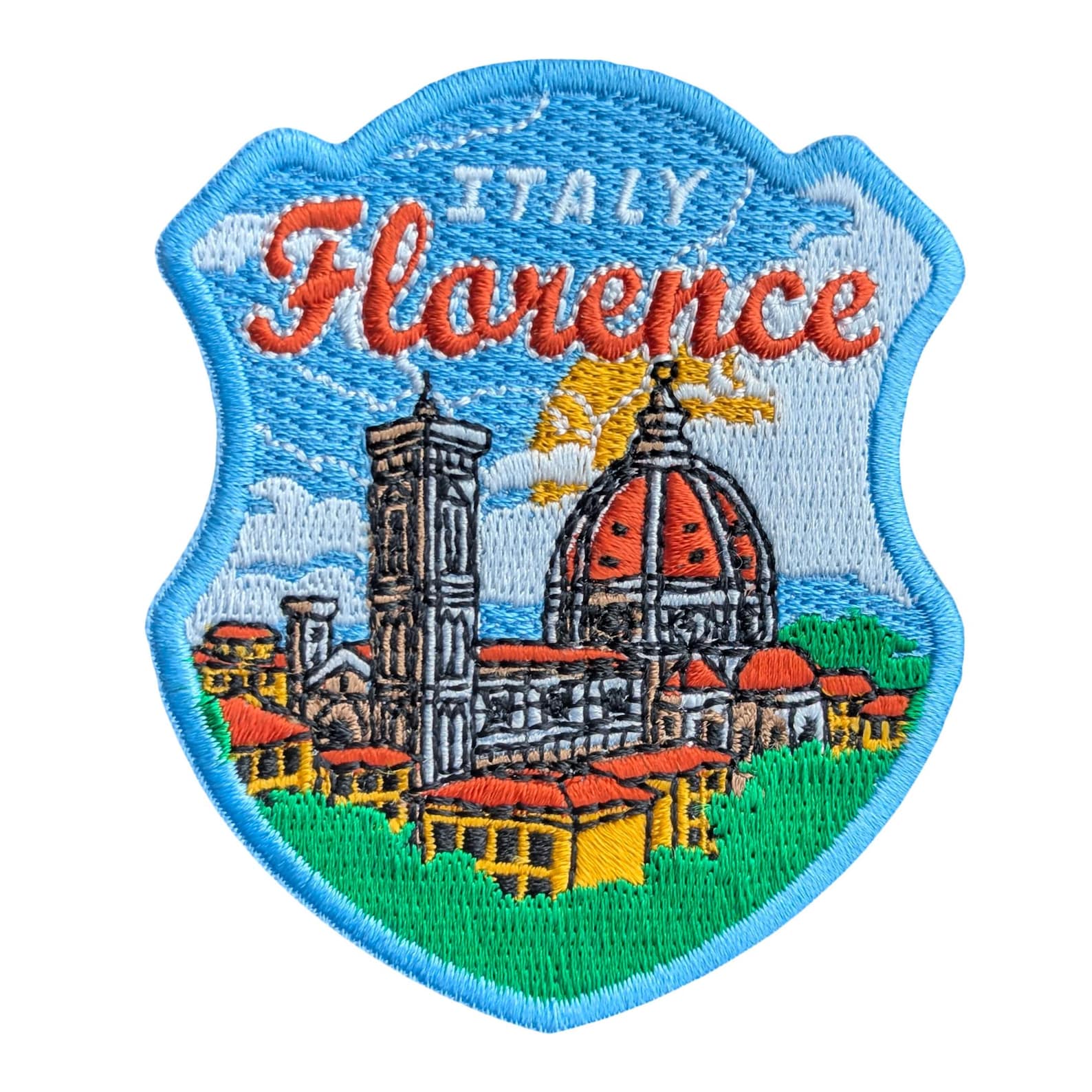 Florence Italy 3" Travel Patch Embroidered Iron on Sew on Badge ...