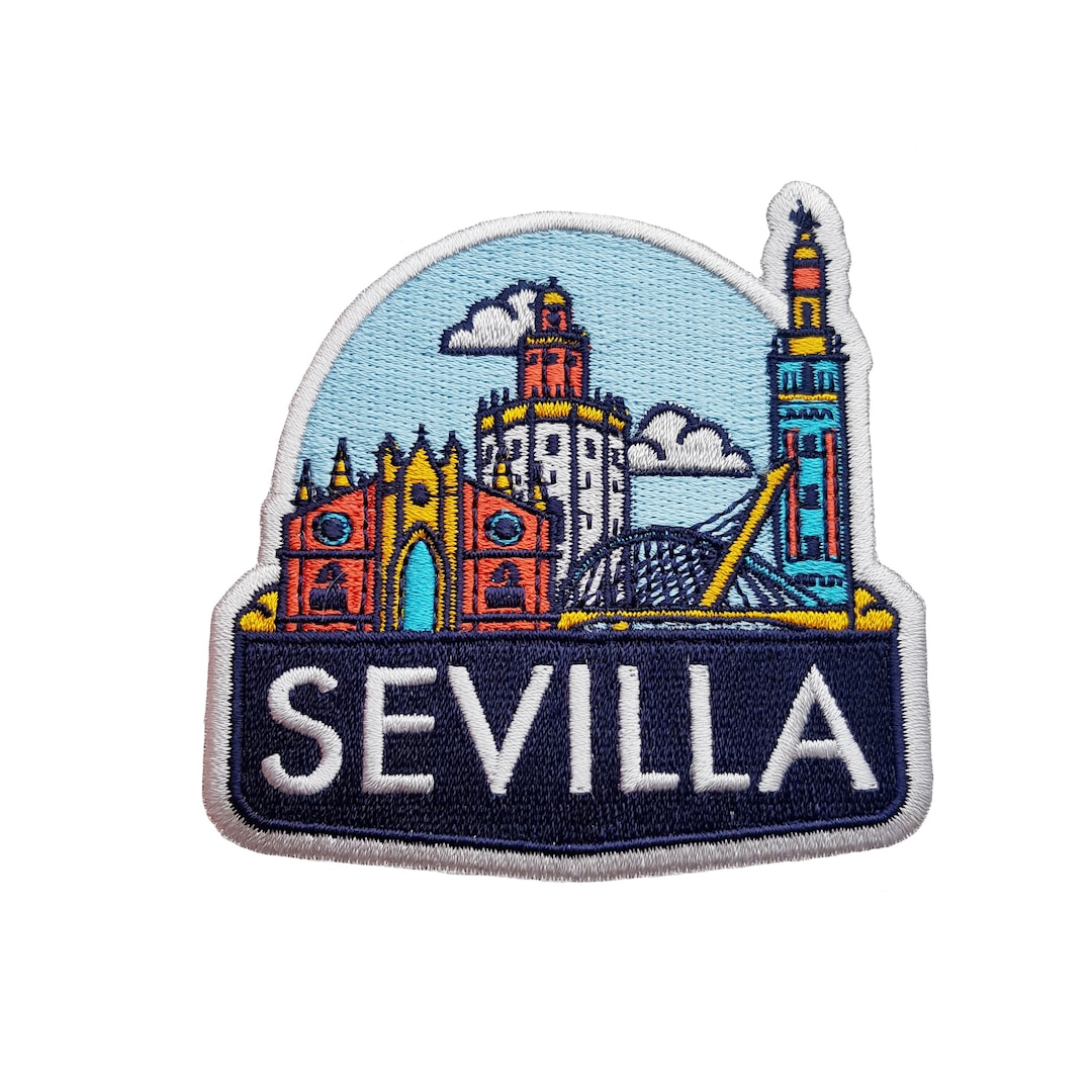Sevilla Spain Travel Patch Embroidered Iron on Sew on Badge Souvenir ...