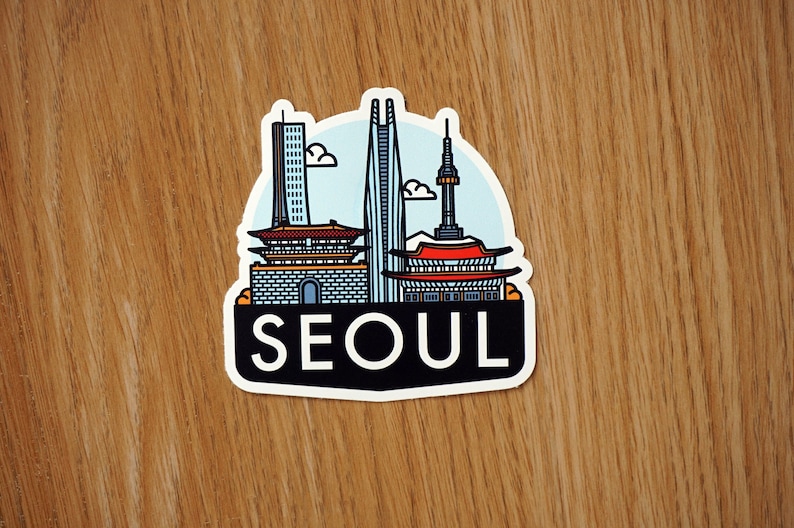 Seoul South Korea Vinyl Sticker, Decal, Luggage, Laptop, Notebook ...