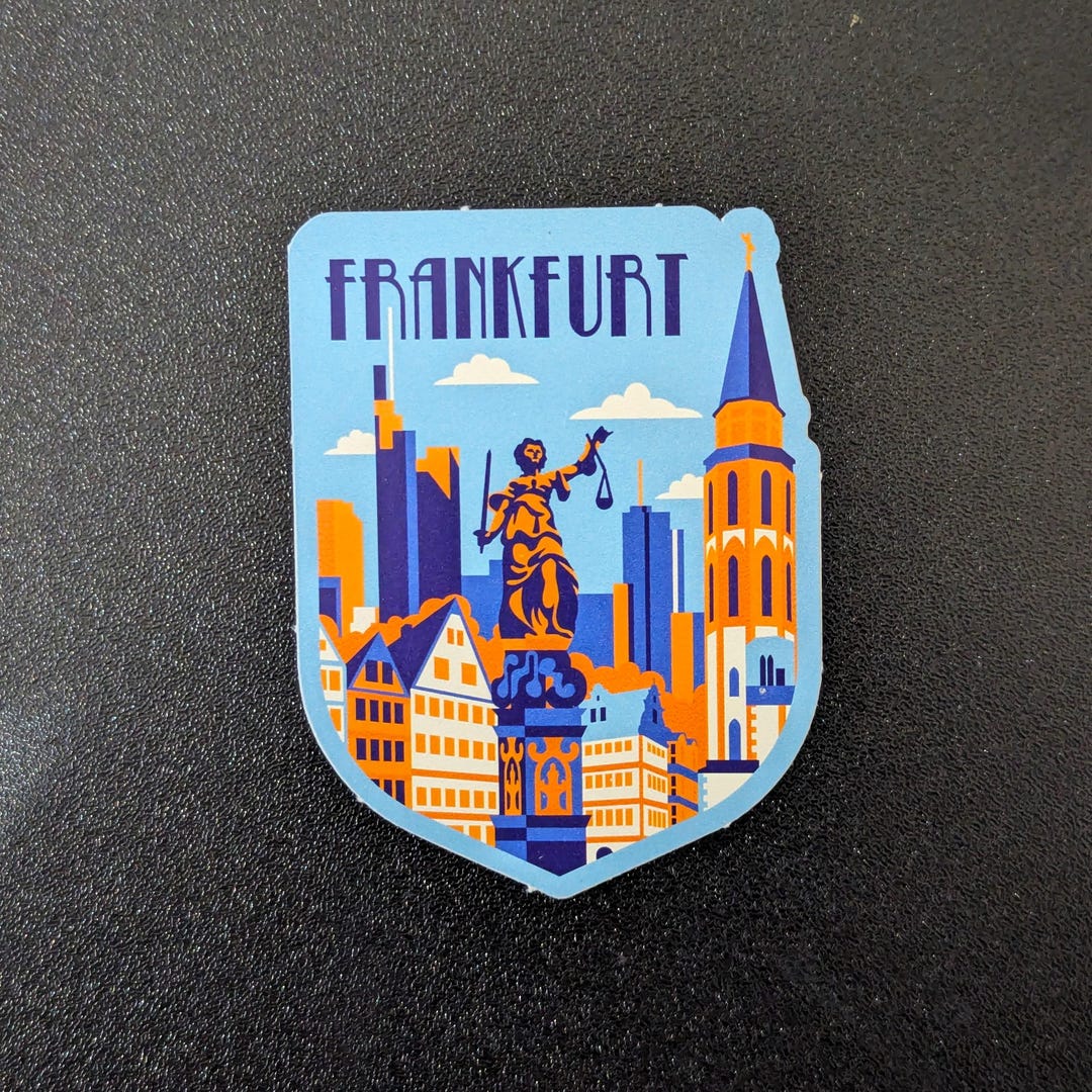 Frankfurt Germany 3" Vinyl Sticker Decal for Luggage, Waterbottle ...
