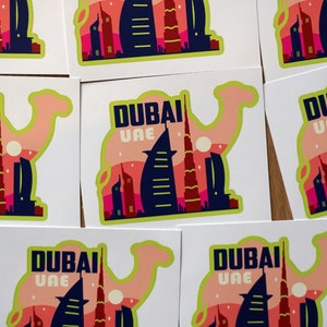 Dubai UAE Vinyl Sticker Decal, Scrapbook, Waterbottle, Luggage, Laptop ...