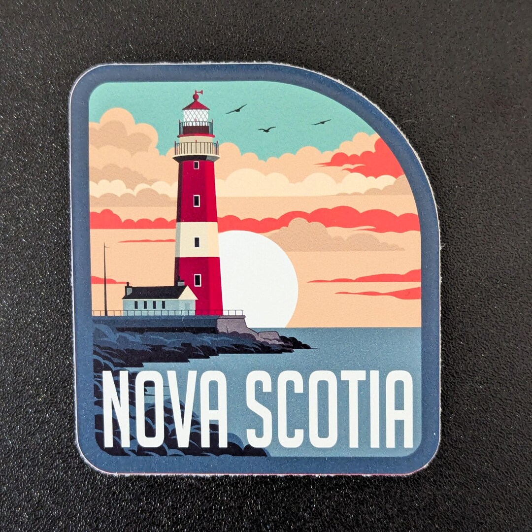 Nova Scotia 3" Vinyl Sticker Decal for Luggage, Waterbottle Laptop ...