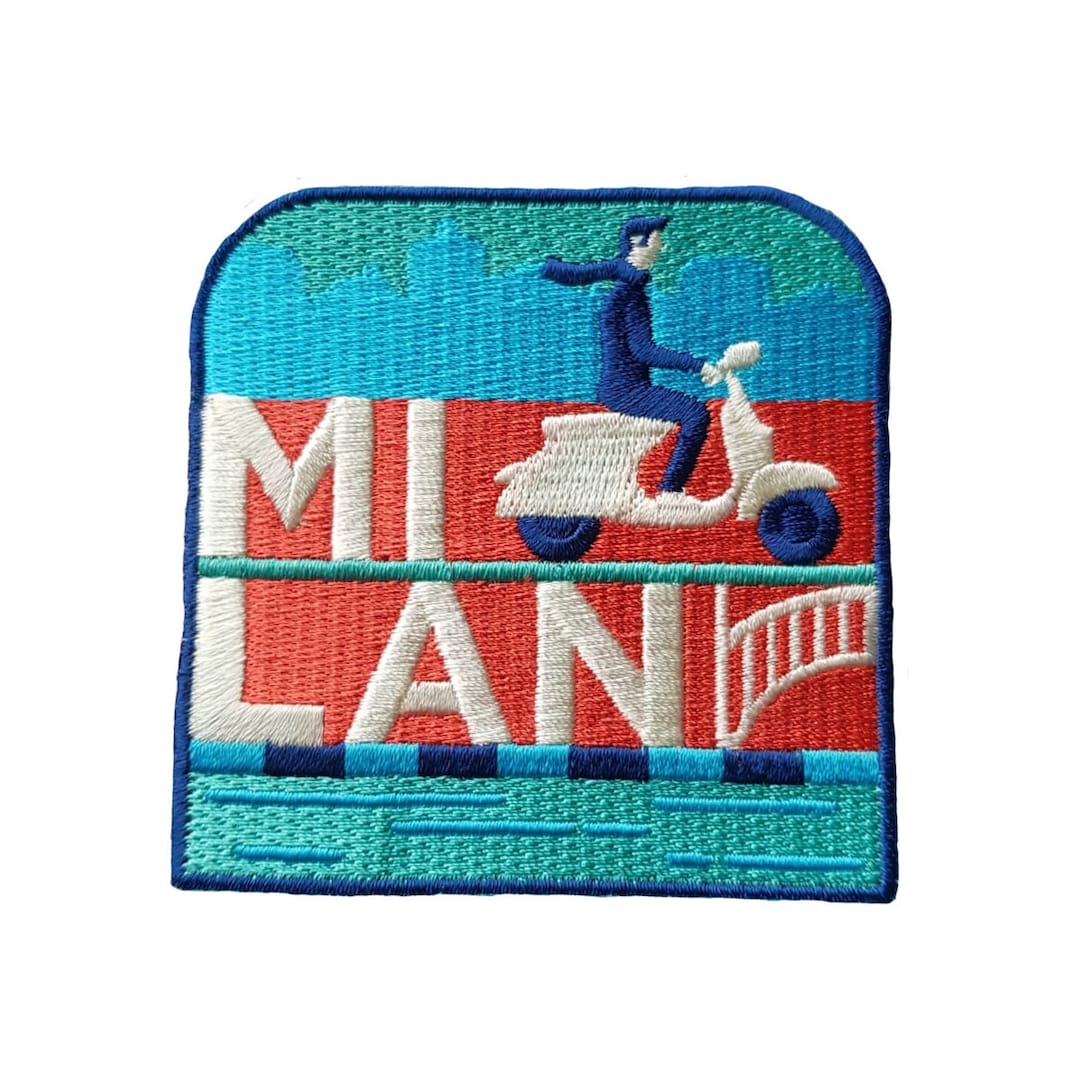 Milan Italy Travel Patch Embroidered Iron on Sew on Badge Souvenir - Etsy