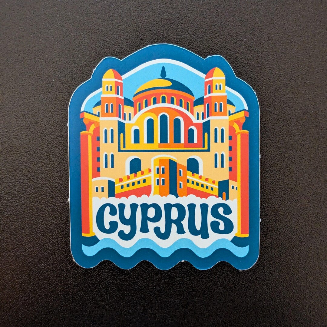 Cyprus 3" Vinyl Sticker Decal for Luggage, Waterbottle Laptop Scrapbook ...