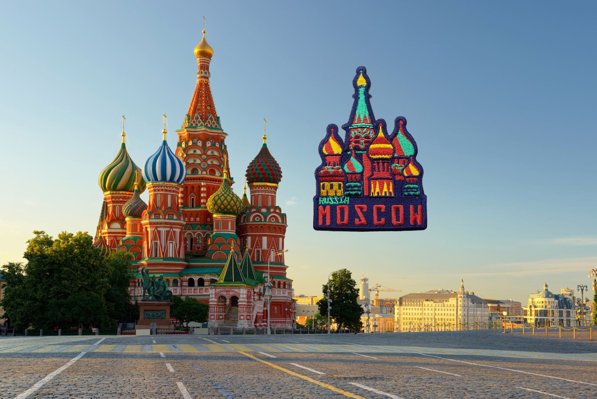 Moscow Russia 3.25" Travel Patch Embroidered Iron on Sew on Badge ...