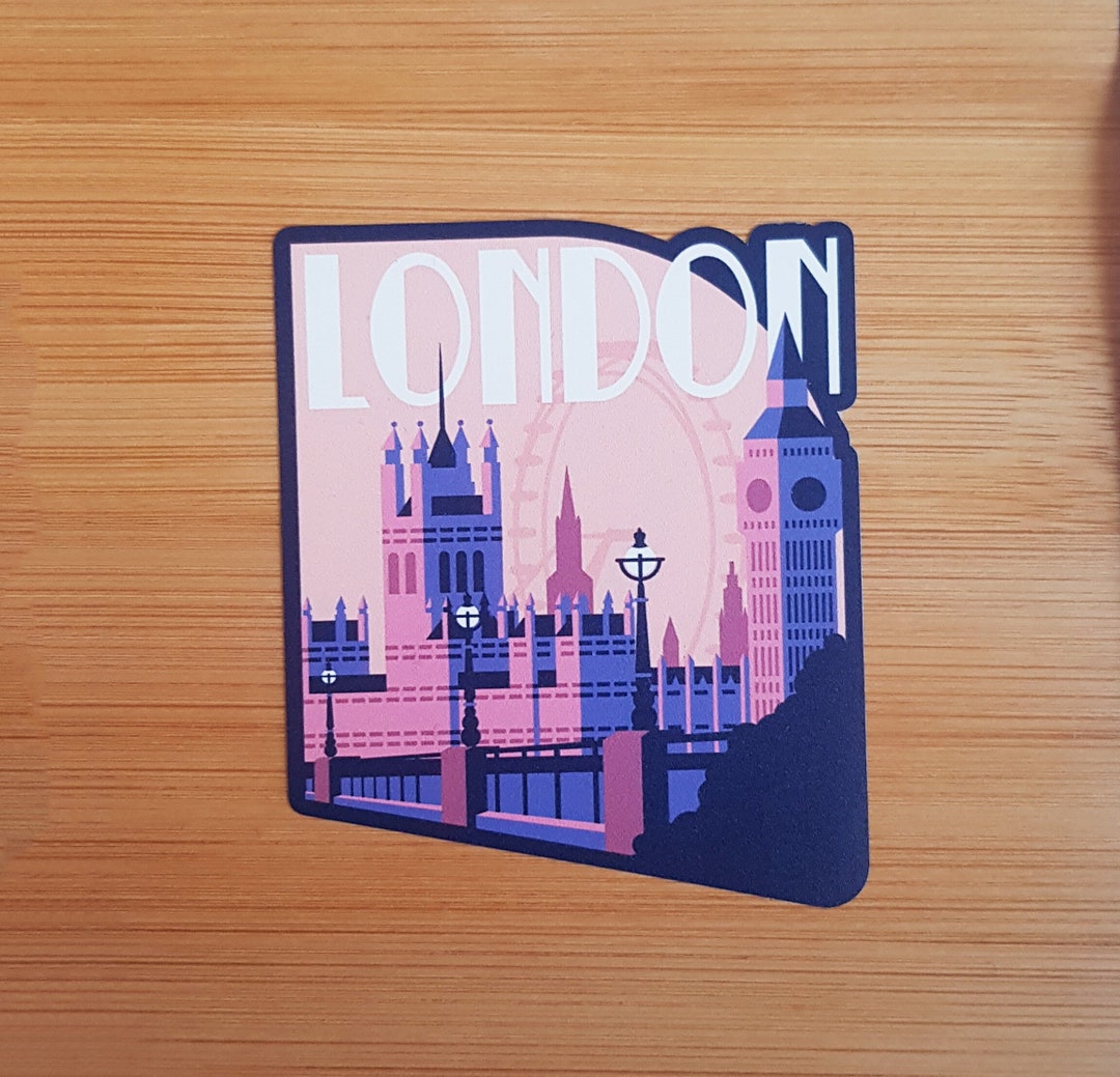London, England, Vinyl Sticker, Travel Diary, Luggage Decal, Laptop ...