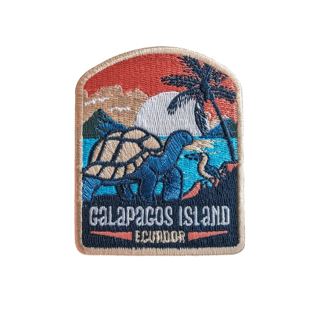 Galapagos Island Ecuador Travel Patch Embroidered Iron on Sew on Badge ...