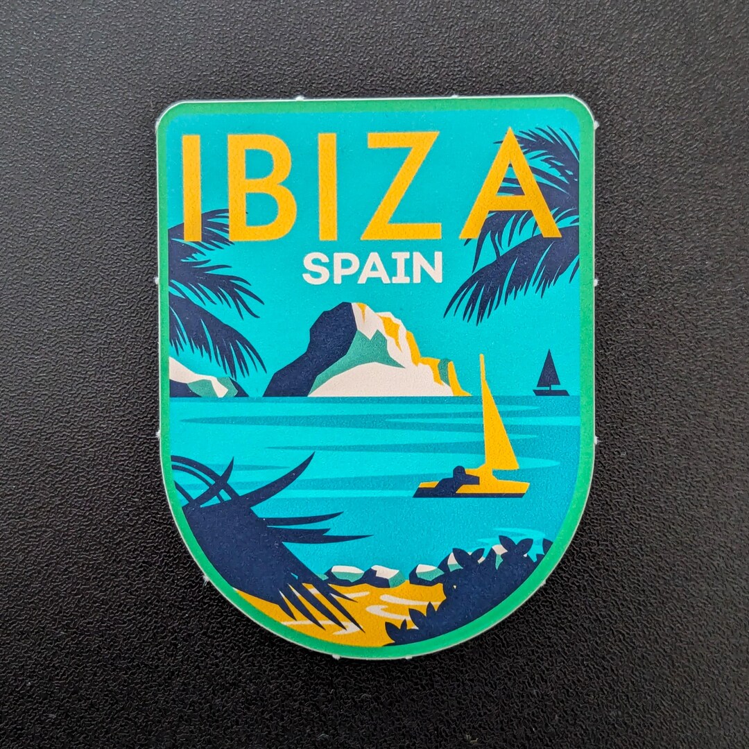 Ibiza Spain 3" Vinyl Sticker Decal for Luggage, Waterbottle Laptop ...