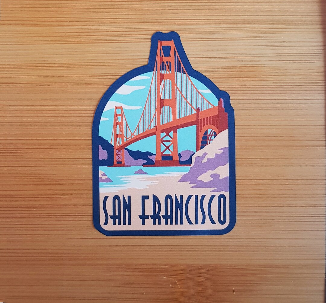 San Francisco, USA, Vinyl Sticker, Travel Diary, Luggage Decal, Laptop ...