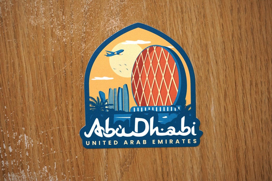 Abu Dhabi UAE Vinyl Sticker Decal, Scrapbook, Waterbottle, Luggage ...