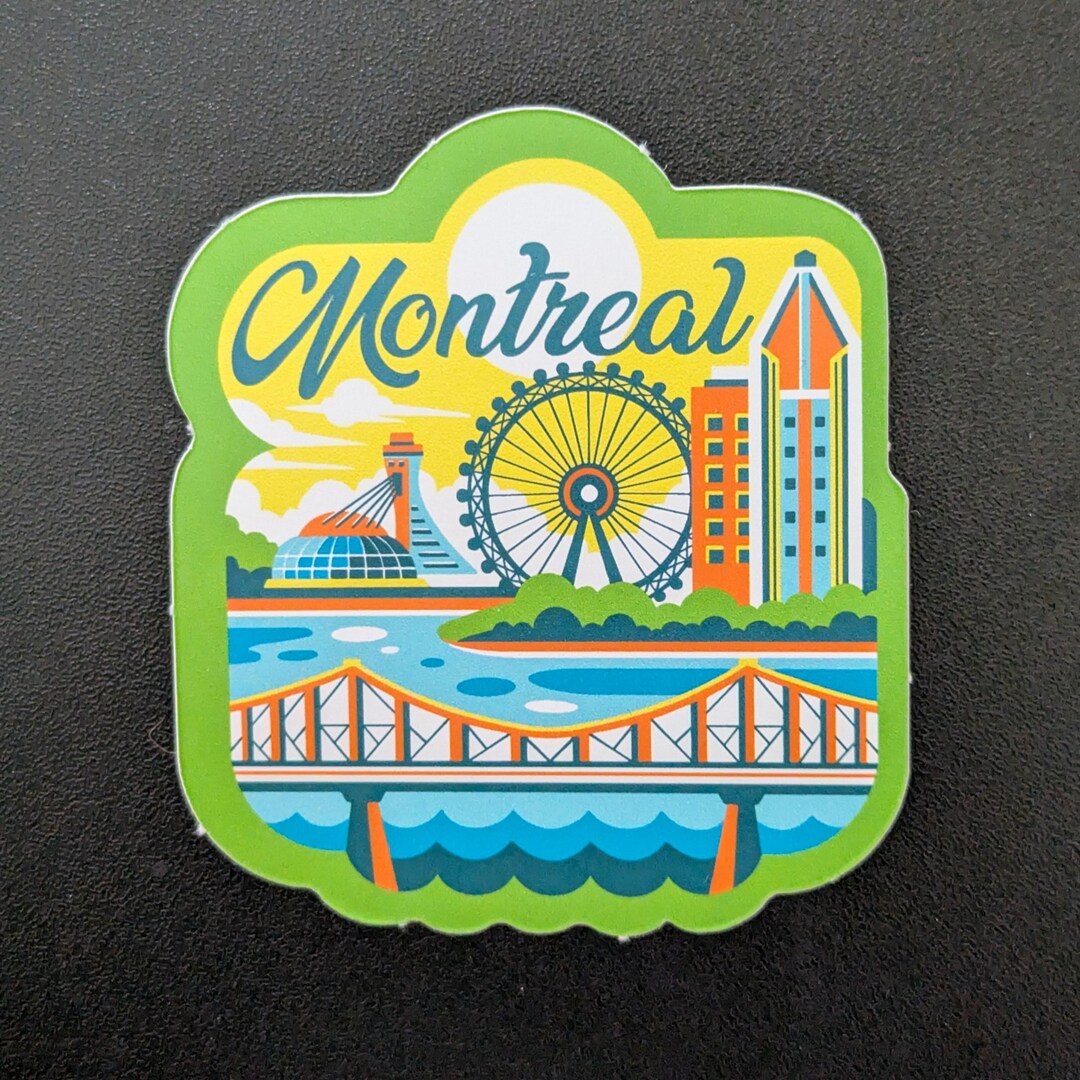 Montreal Canada 3" Vinyl Sticker Decal for Luggage, Waterbottle Laptop ...