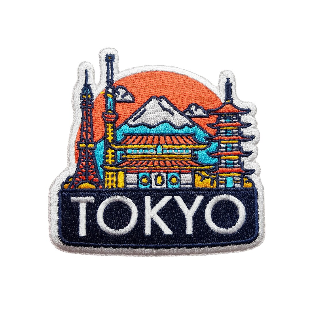 Tokyo, Japan Travel Patch Embroidered Iron on Sew on Badge Souvenir ...