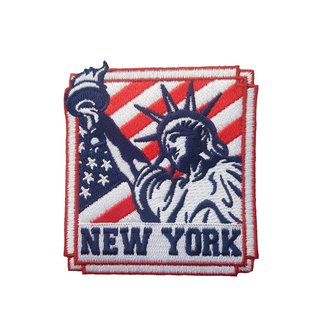 New York, USA 3" Travel Patch Embroidered Iron on Sew on Badge Souvenir ...