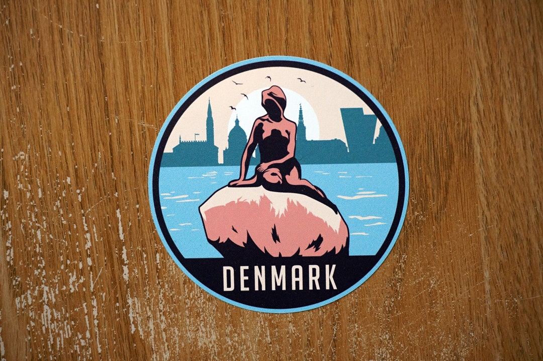 Denmark Vinyl Sticker Decal, Scrapbook, Water Bottle, Luggage, Laptop ...