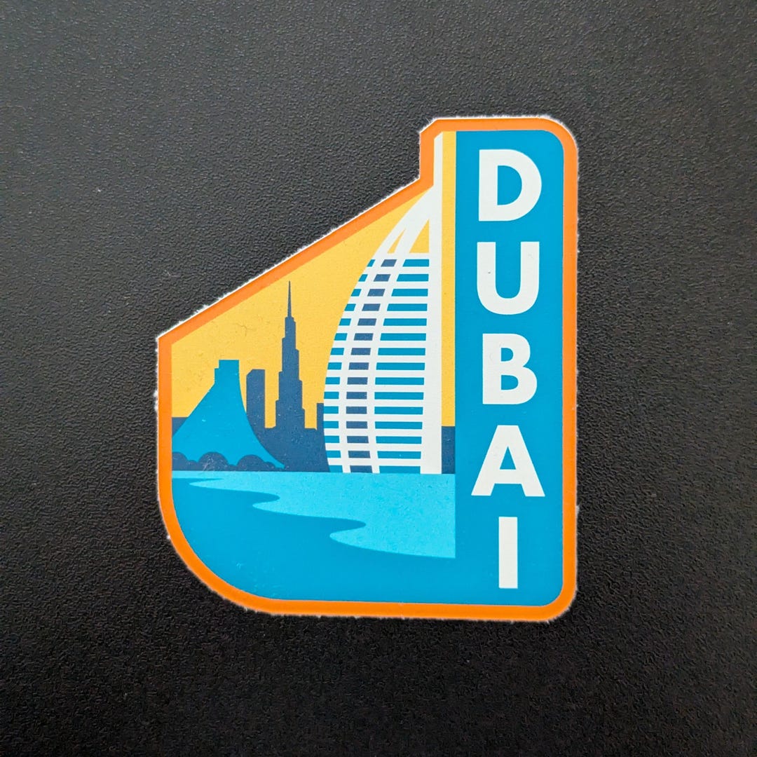 Dubai UAE 3" Vinyl Sticker Decal for Luggage, Waterbottle Laptop ...