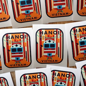 Hanoi Vietnam Vinyl Sticker Decal Luggage Laptop Notebook Journal Gift ...