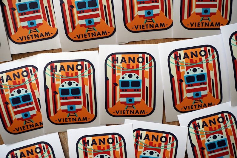 Hanoi Vietnam Vinyl Sticker Decal Luggage Laptop Notebook - Etsy