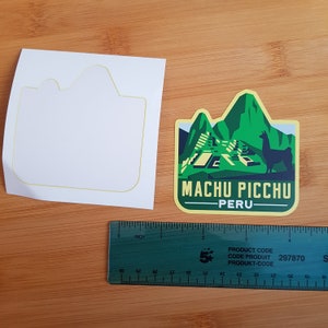 Machu Picchu, Peru, Vinyl Sticker, Travel Diary, Luggage Decal, Laptop ...