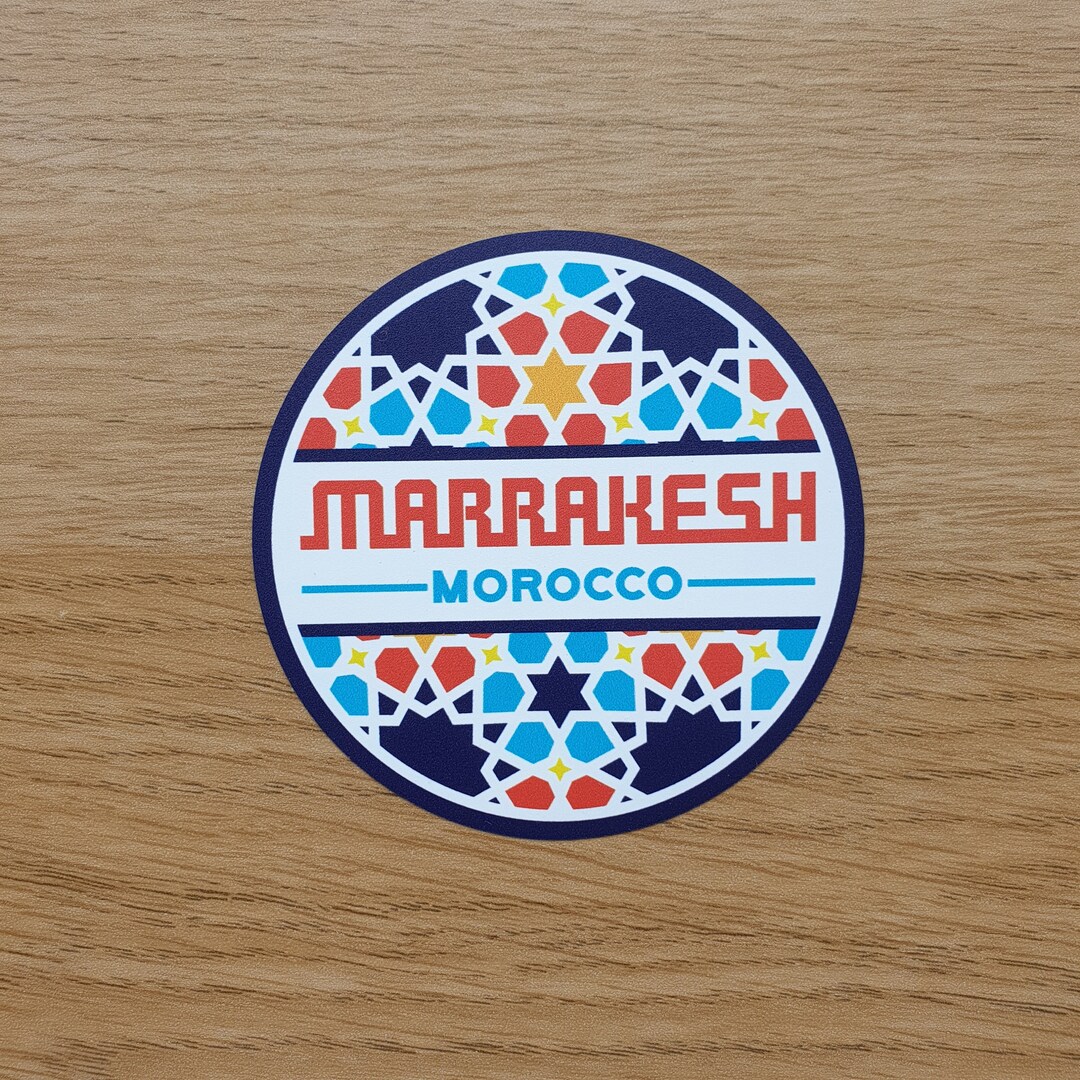 Marrakesh Morocco Vinyl Sticker Decal Luggage Laptop Notebook Journal ...
