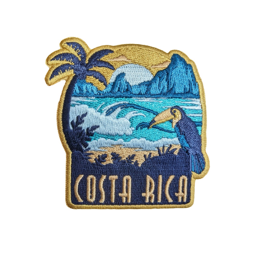 Costa Rica Travel Patch Embroidered Iron on Sew on Badge Souvenir ...
