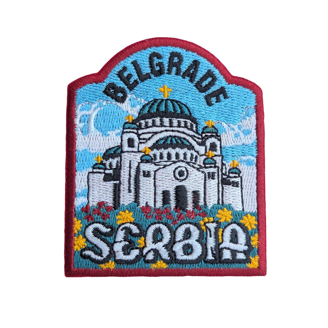 Belgrade Serbia 3" Travel Patch, Embroidered Iron on Sew on Badge ...
