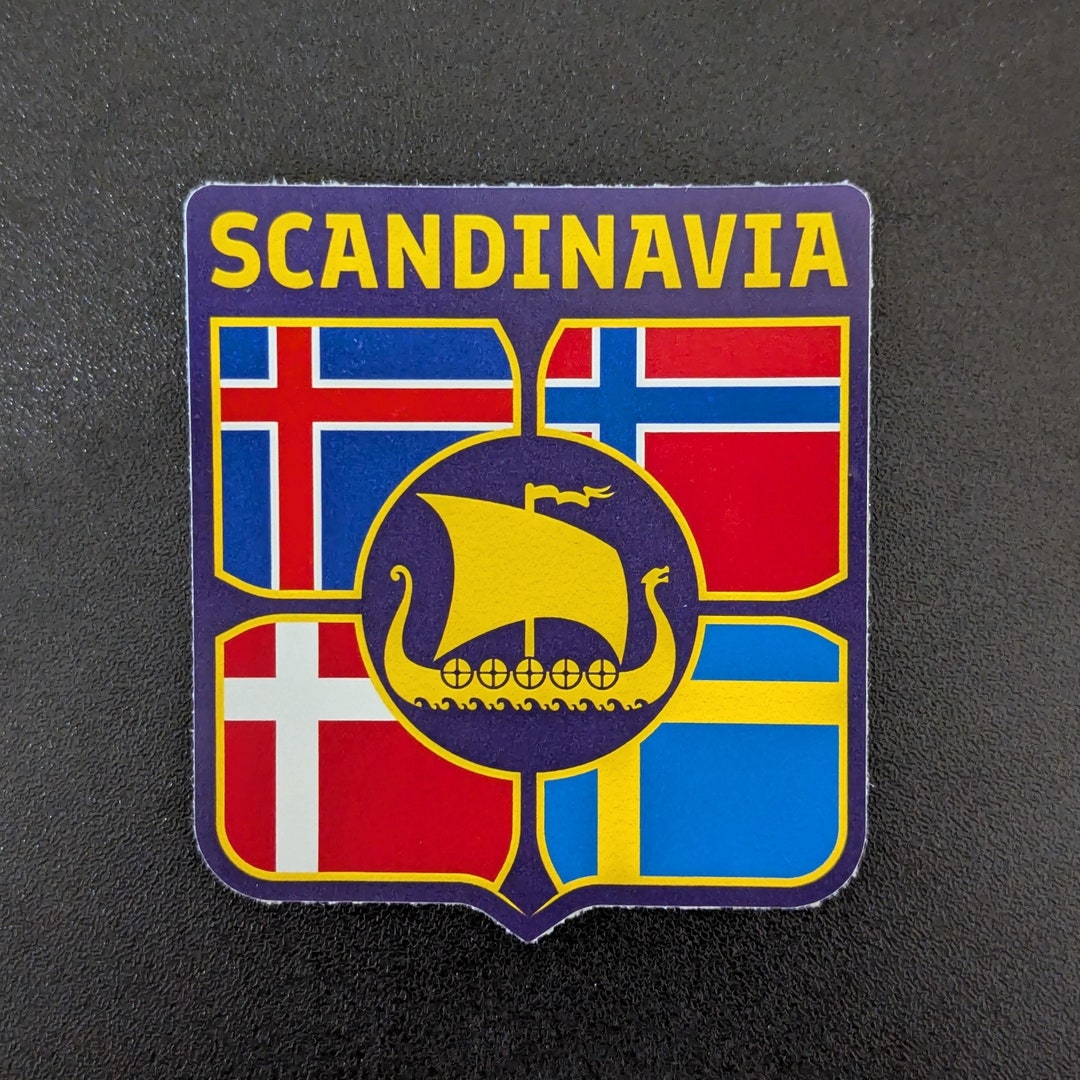 Scandinavia 3" Vinyl Sticker, Luggage Decal, Travel Scrapbook Diary ...