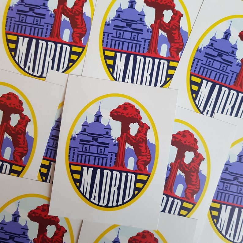 Madrid Spain Vinyl Sticker Travel Diary Luggage Decal - Etsy