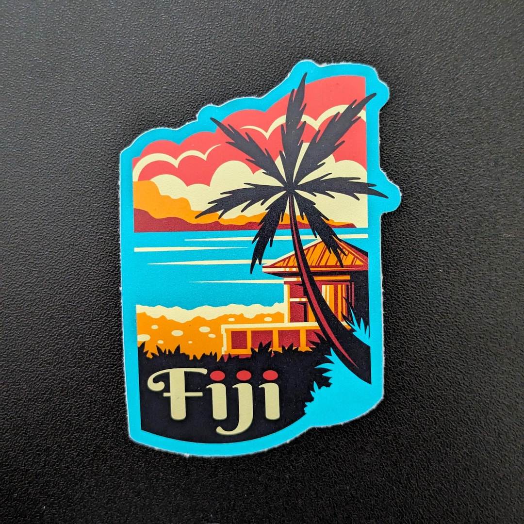 Fiji 3" Vinyl Sticker Decal for Luggage, Waterbottle Laptop Scrapbook ...