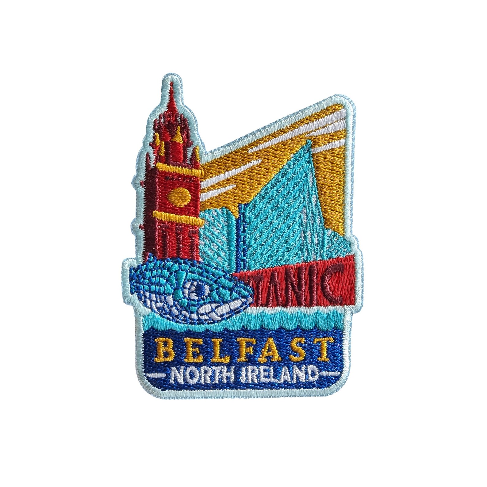 Belfast Northern Ireland Travel Patch Embroidered Iron on Sew on Badge ...