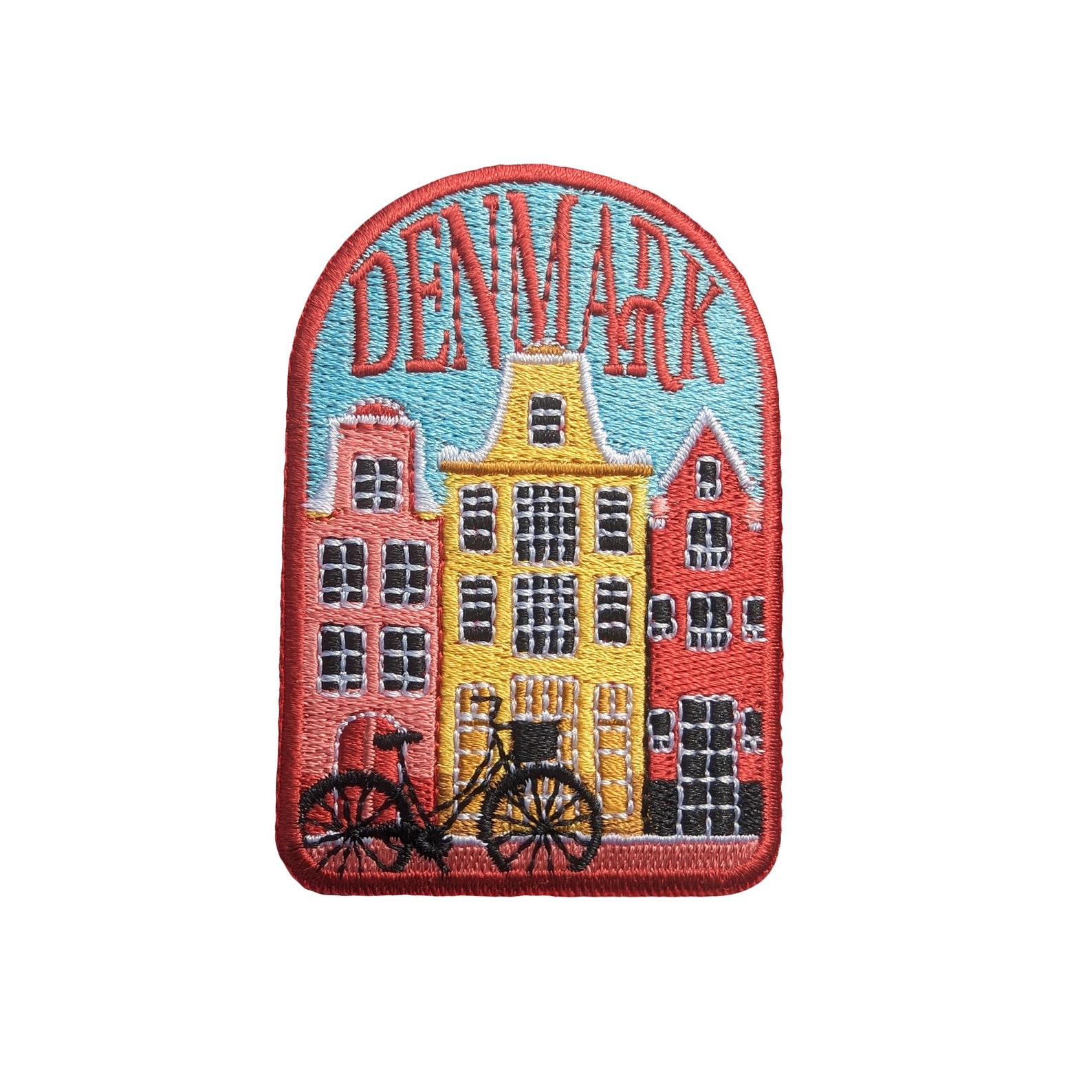 Denmark 3" Travel Patch Embroidered Iron on Sew on Badge Souvenir ...