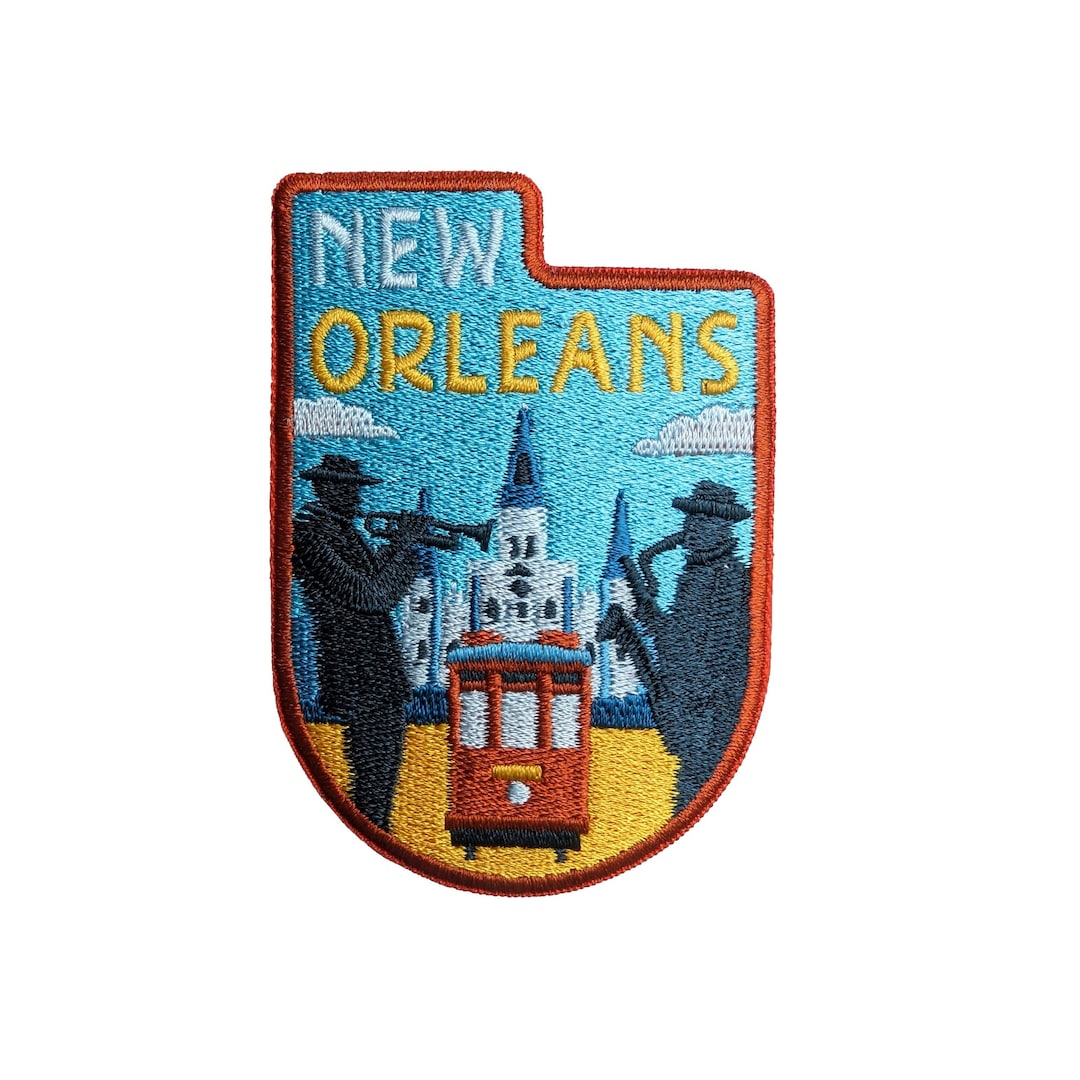 New Orleans Louisiana Travel Patch Embroidered Iron on Sew on Badge ...