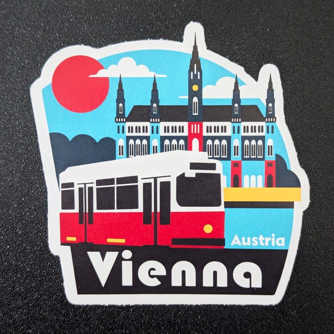 Vienna Austria 3" Vinyl Sticker Decal for Luggage, Waterbottle Laptop ...