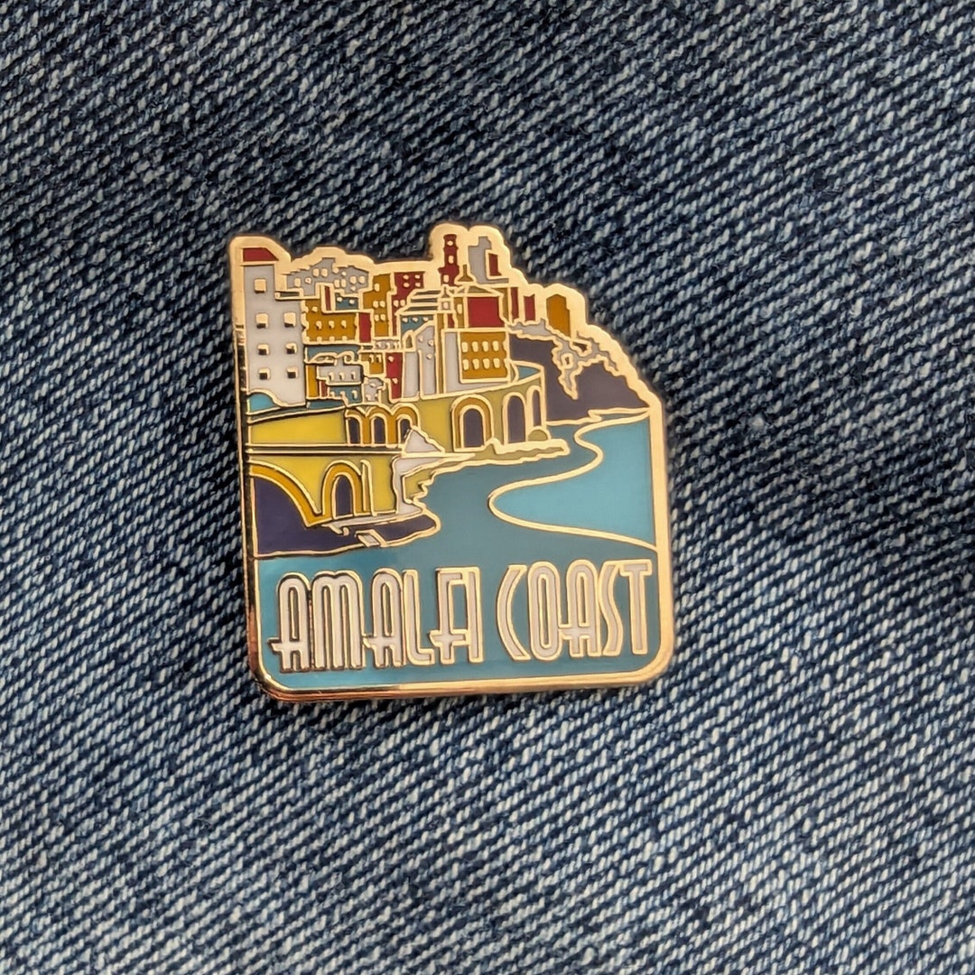 Amalfi Italy Travel Pin, Hard Enamel Pin, Flair, Brooch, Lapel, Pins ...